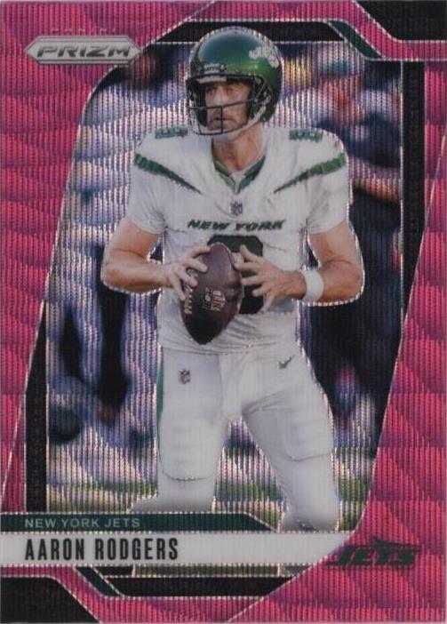 2024 Panini Prizm Aaron Rodgers 222 Pink Wave Prizm For Sale Online