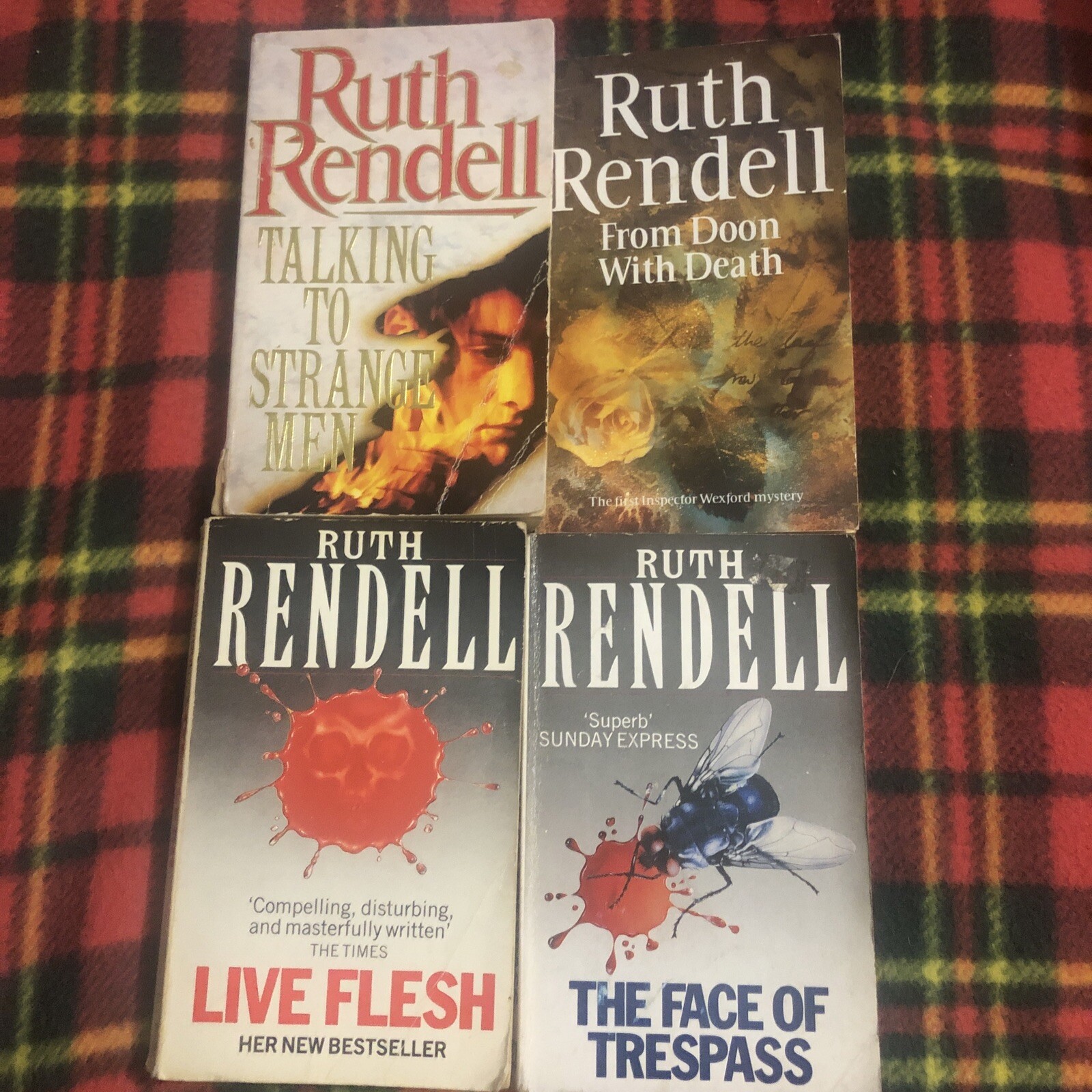 4 x Ruth Rendell Novels 📕 From Doon With Death/Live Flesh/The Face of ...