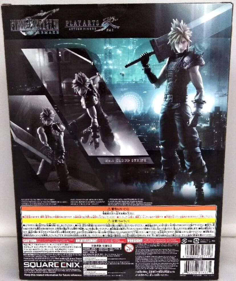 Final Fantasy VII Remake Play Arts Kai Action Figure Statue Cloud ...