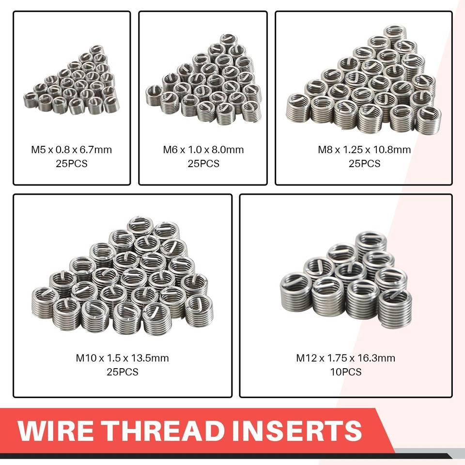 131pcs Metric Thread Repair Tool Kit | Hss Drill Helicoil Repair Kit ...