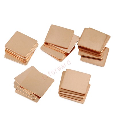 25pcs 20mm x 0.3mm - 1.2mm Copper Shim Pad Cooling Heatsink Laptop CPU ...