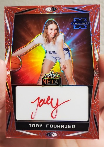 2024 Leaf Toby Fournier Rookie Auto Signed 1st Card Red #11/199 Duke ...