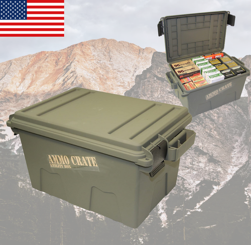 Large Ammo Crate Utility Dry Box Hunting Tactical Gear Storage ...