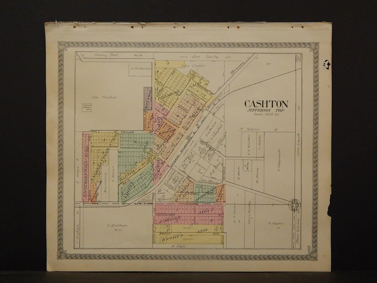 Wisconsin, Monroe County Map, 1915, Cashton, J12#21 | eBay