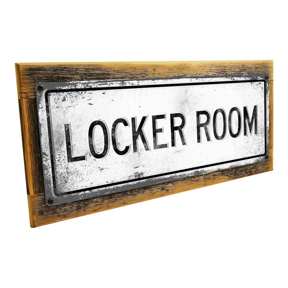 Retro Locker Room Metal Sign; Wall Decor for Mancave, Den, and Game ...
