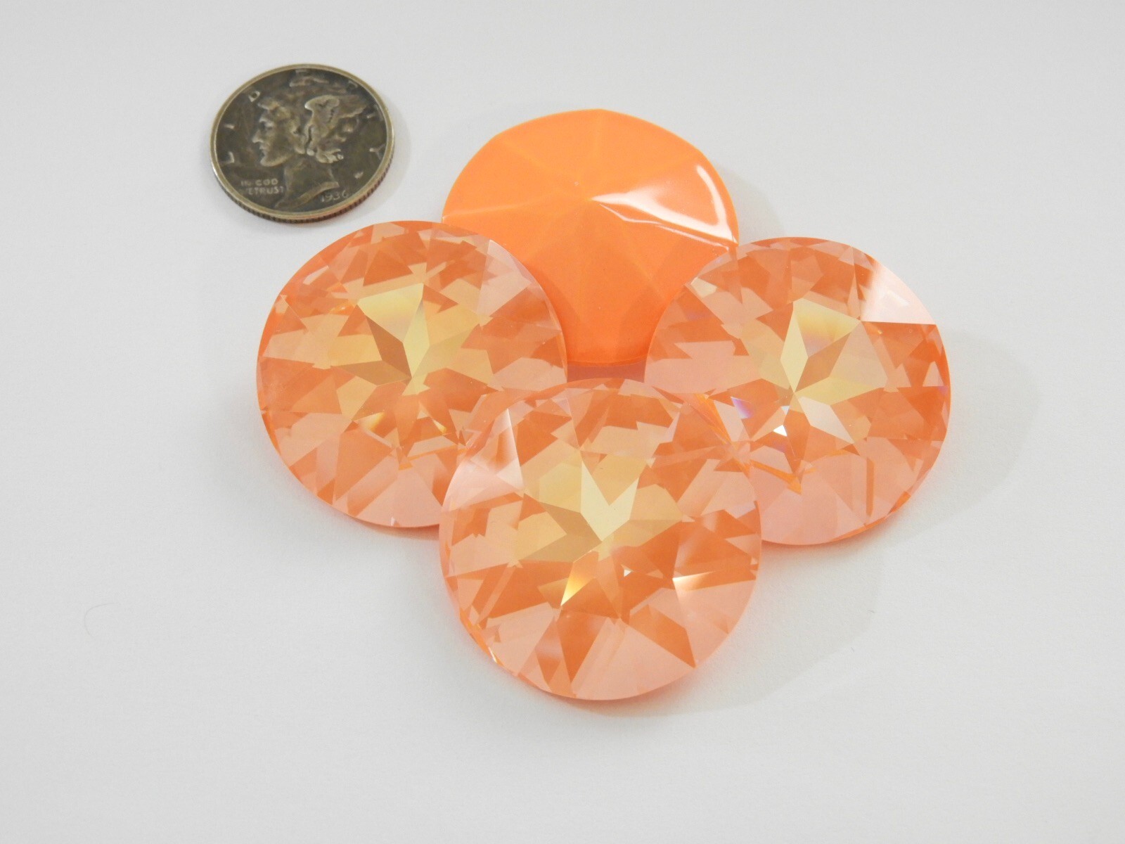 Ultra Mango Moonlight UNF (27mm) Swarovski 1201 Dentelle Rivoli Stones ...