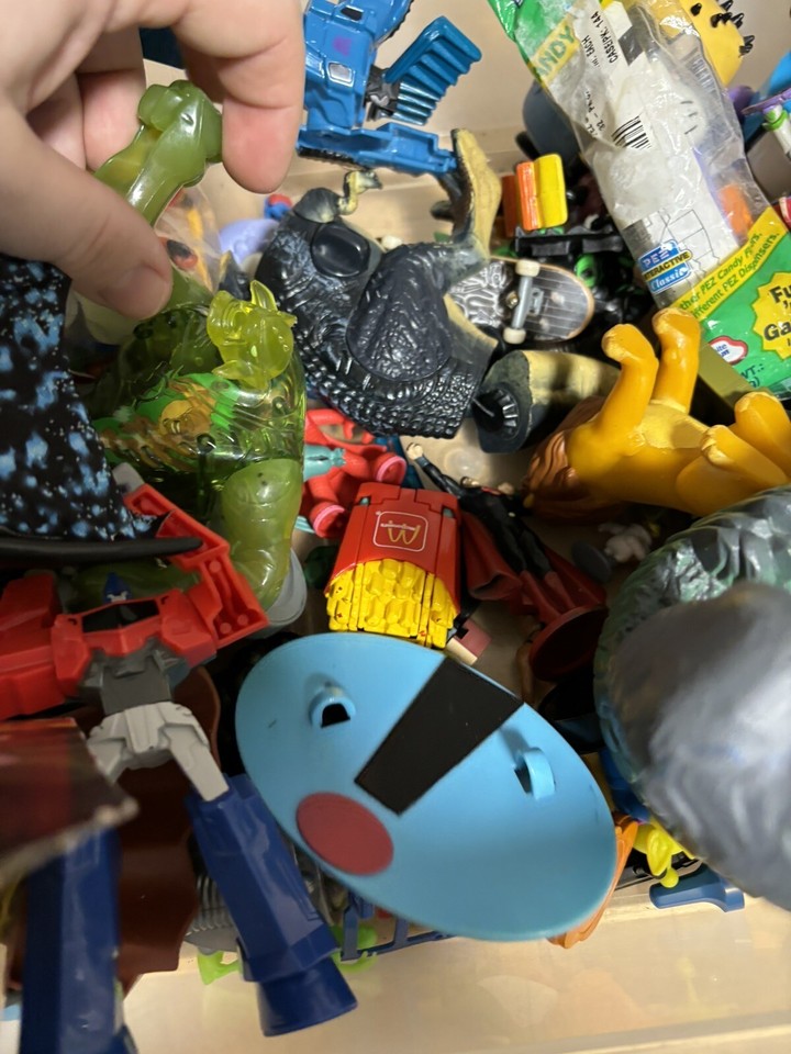 Large Bin Of Vintage & New Toys & Action Figures Sold Together FREE ...