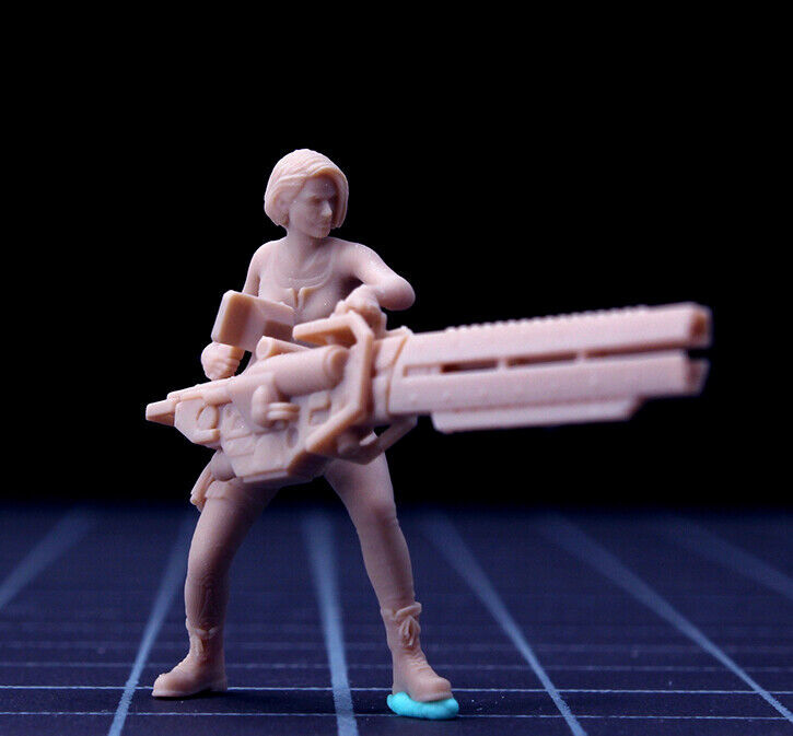 3D PRINT 1/64 figure Biohazard 3 JILL zombie world fit 1:64 car street ...