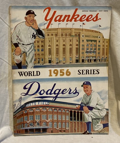1956 World Series Program New York Yankees Don Larsen Prefect Game ...