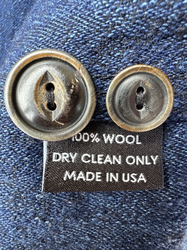 Apolis Global Citizen Indigo Wool Chore Coat Jacket Made in USA Men’s ...