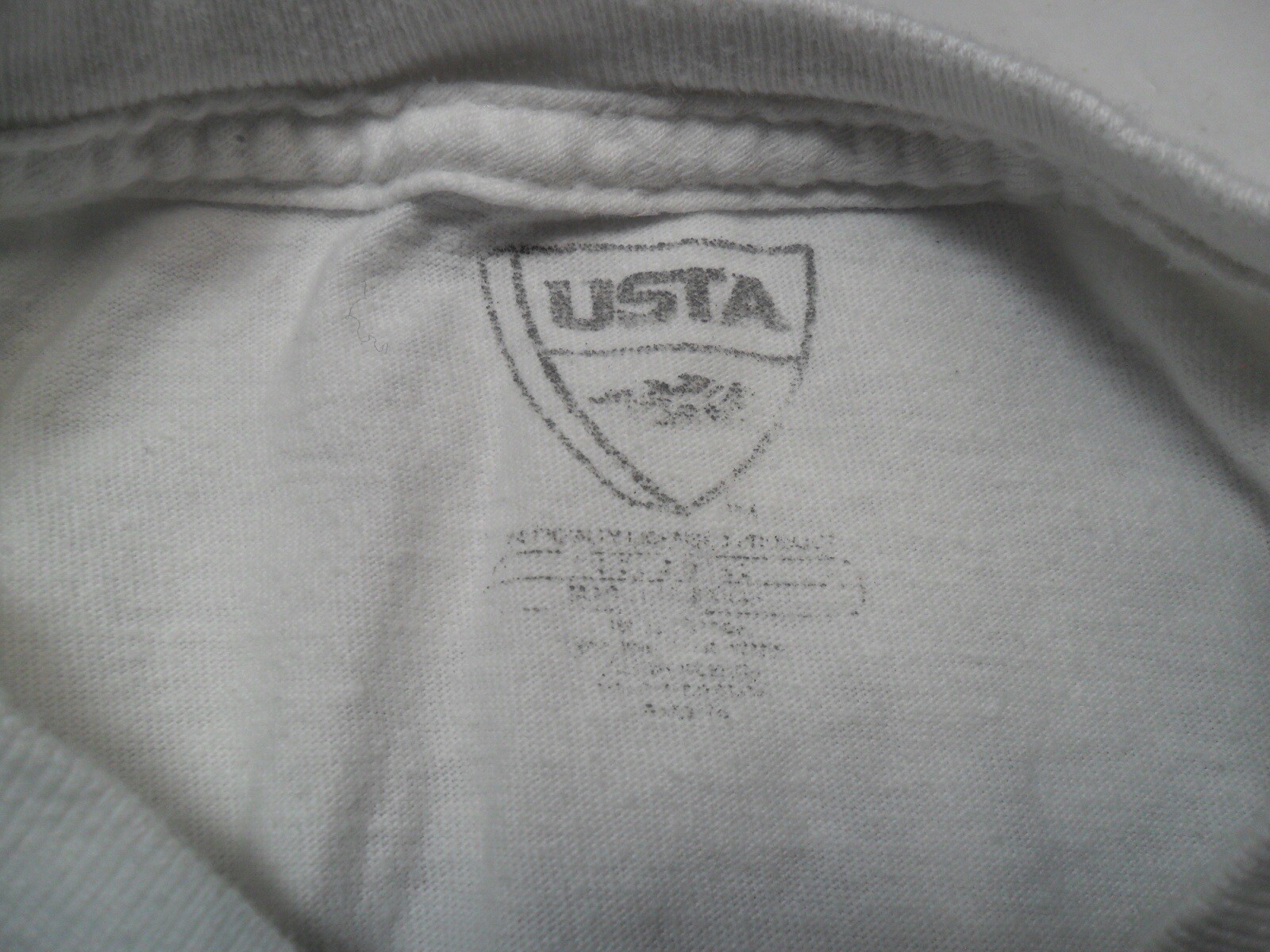 Small U.S. Open Tennis New York 2012 stain/damaged USTA Brand Shirt | eBay
