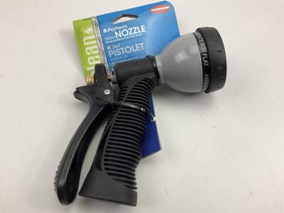 Carrand 90042 Garden Hose Spray Nozzle, Eight Spray Patterns From Mist ...