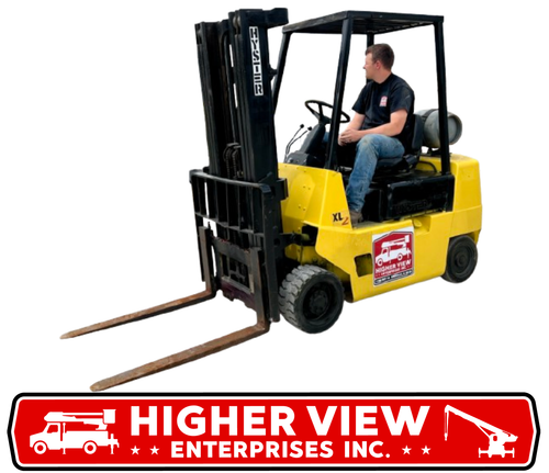 Hyster XL2 LPG Solid Tire Forklift 4,500lb Capacity 189" Mast 3 Stage ...