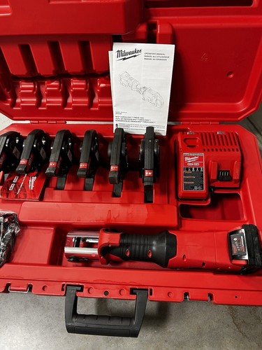 Milwaukee 2773-20 M18 Force Logic Pro Press Tool Kit 6 Jaws, Charger2 ...