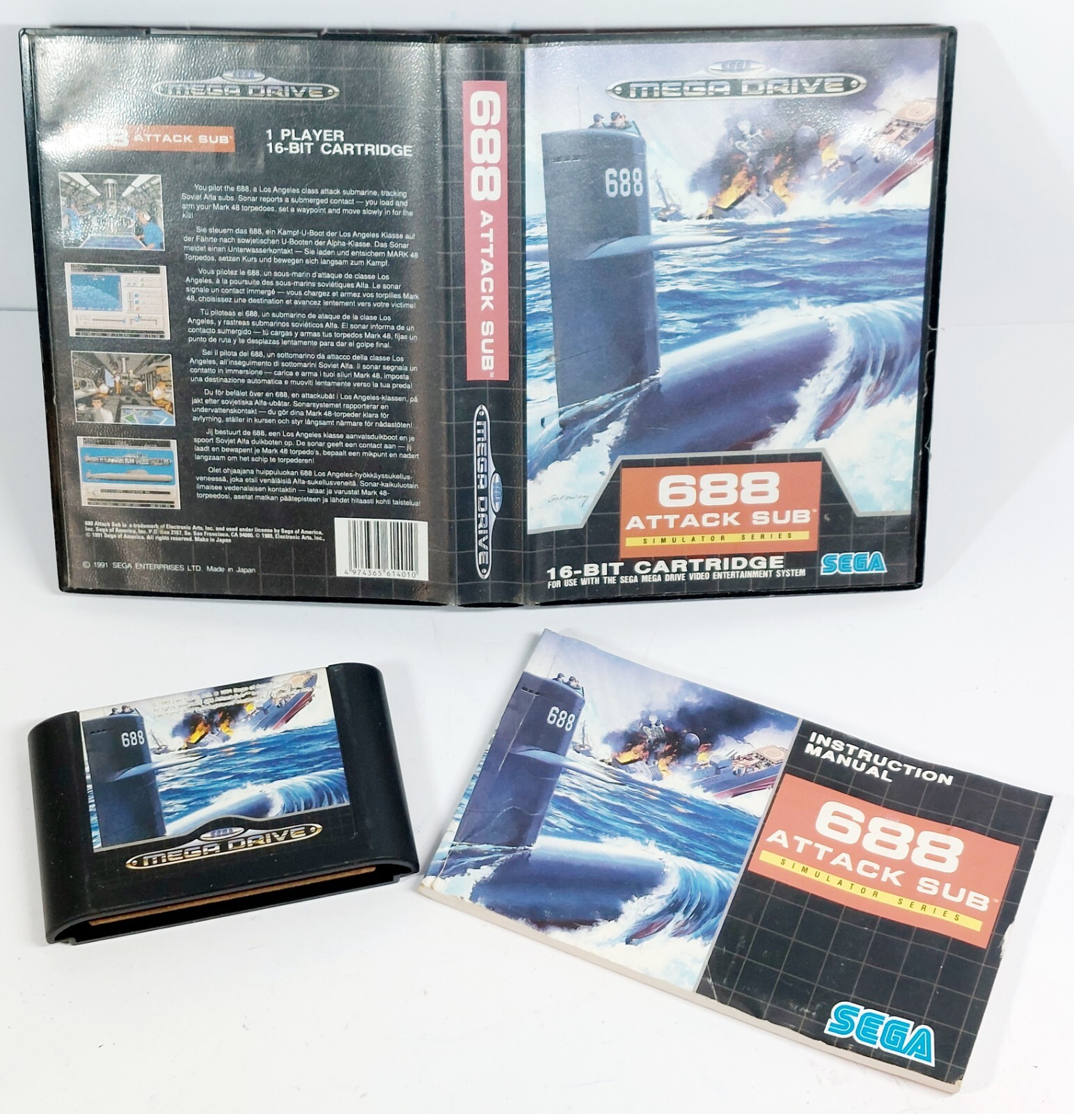 688 Attack Sub Megadrive PAL - Prix - Photo - Présentation