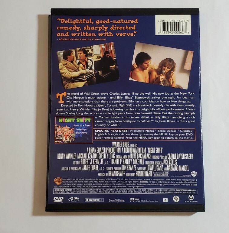 NIGHT SHIFT -R- DVD - Michael Keaton + Henry Winkler + Ron Howard ...