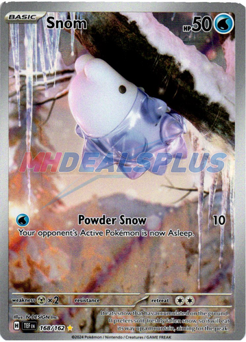NM Pokemon Temporal Forces Snom Illustration Rare Full Art 168 168/162 ...
