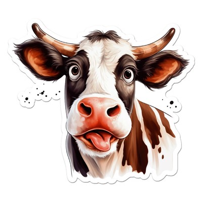 Funny Cow Vinyl Decal Sticker - ebn11715 | eBay