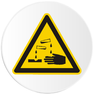 Acid Sign - 25 Pack Circle Stickers 3 Inch - Biohazard Corrosive ...