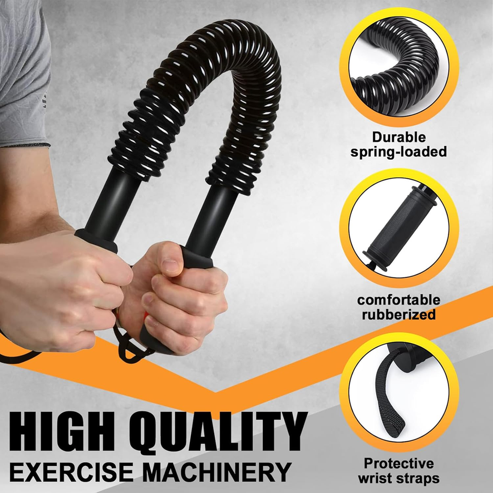 Powerful Twister Bar 30 kg/66 lbs with Grips For Upper Body Arm ...