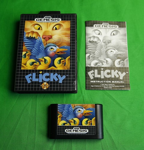 Flicky • Sega Genesis/Mega Drive System/Console • Bird Puzzle Action ...