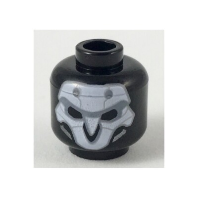 LEGO - Minifigure, Head Mask White and Light Bluish Gray Skull Pattern ...