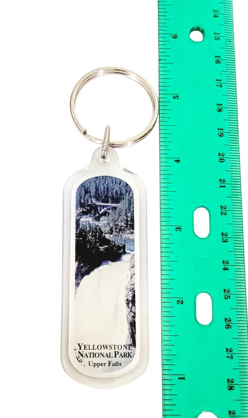 Yellowstone National Park Keychain Upper Falls Waterfalls Souvenir ...