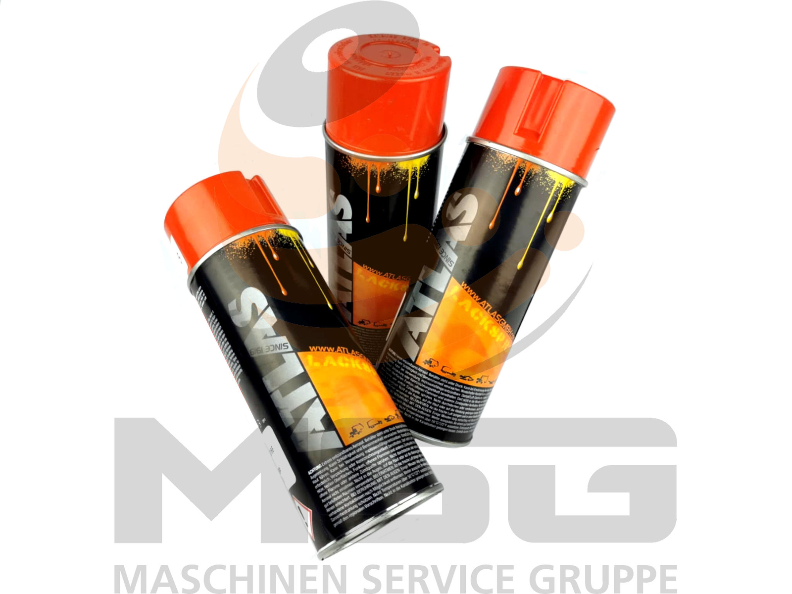 6050166 Atlas Orange Spraydose / Atlas Farbe für Atlas Bagger und ...