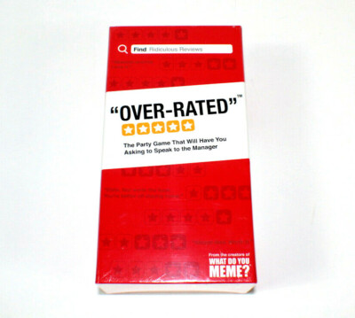 Over-Rated Adult Party Game From The Makers Of What Do You Meme? Brand ...