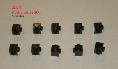 LEGO NEW 1x1 Black Brick Two Studs Adjacent Sides (10x) 6187572 Brick ...