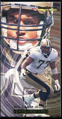 1994 Fleer GameDay William Roaf #13 Of 16 2nd Year Stars New Orleans ...