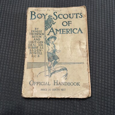 Boy Scouts of America Official Handbook Linen 1910 1st Ed 9th Printing ...