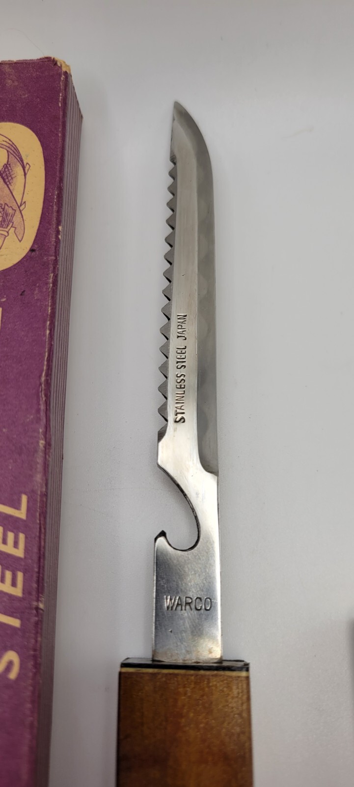 Vintage WARCO.Floating Fish Knife Made In Japan Sharp Tifco fasteners ...