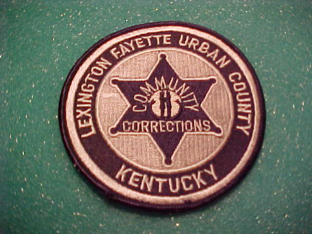 LEXINGTON-FAYETTE KENTUCKY CORRECTIONS POLICE PATCH SHOULDER UNUSED 3 1 ...