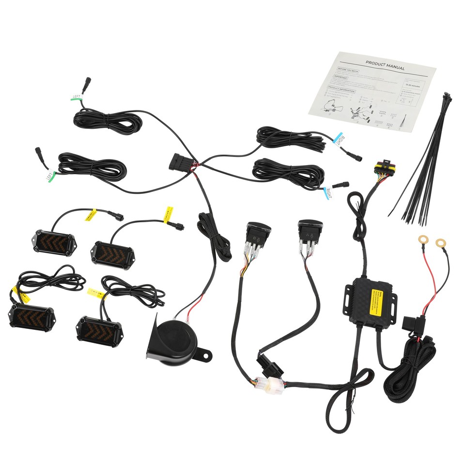 For Can Am Defender HD10 HD11 HD9 UTV LED Turn Signals + Horn Rocker ...