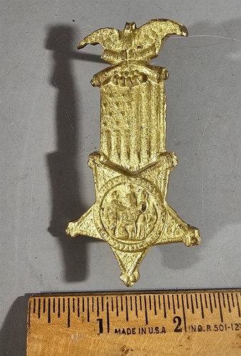 G.A.R. BRASS MEMBERSHIP BADGE & RIBBON, COFFIN MARKER, SEAL | eBay