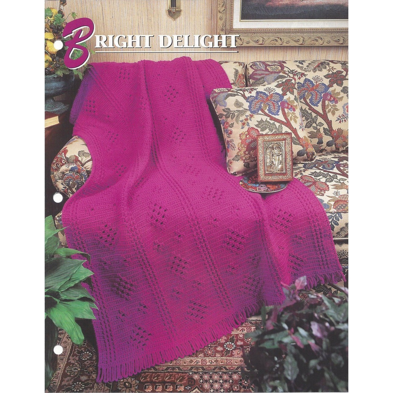 Bright Delight Crochet Afghan Blanket Pattern Annie's Quilt & Afghan ...