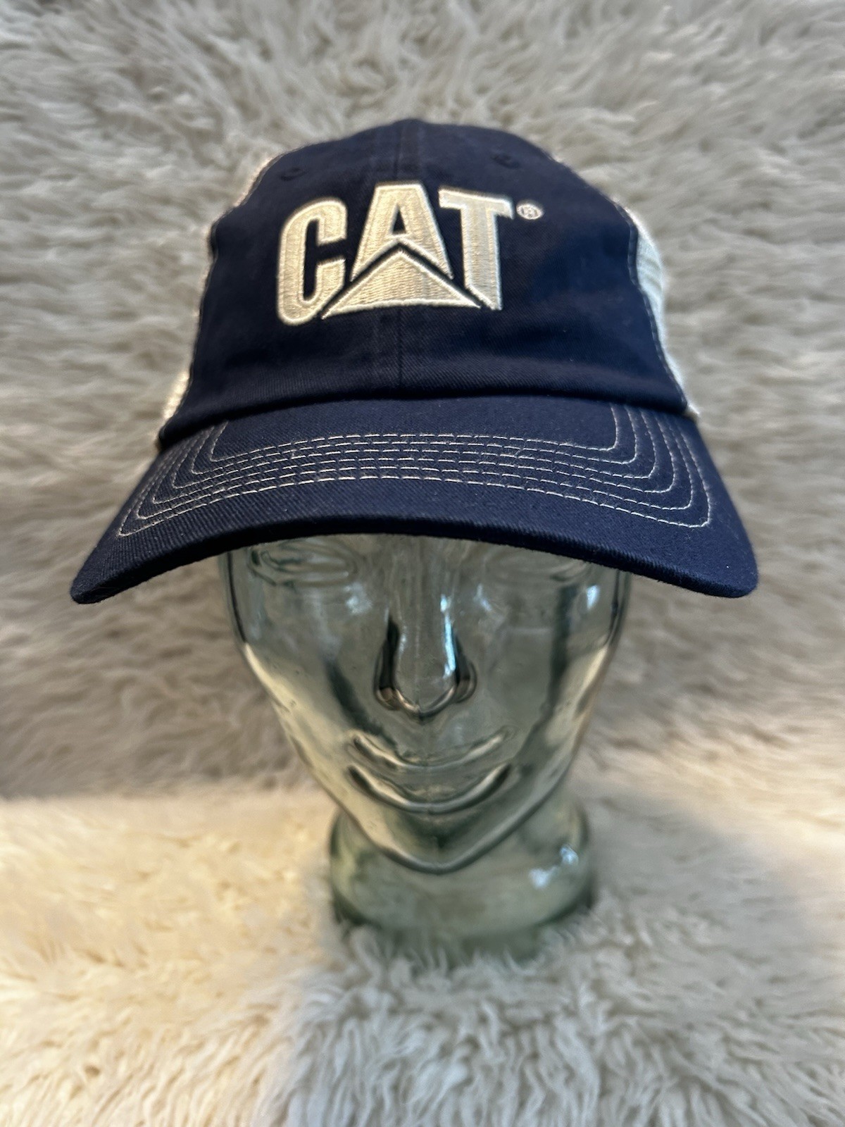Caterpillar CAT Equipment Trucker Black & White Twill… - Gem