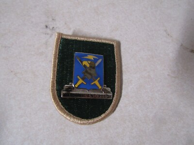 MILITARY INSIGNIA CREST DUI & FLASH PATCH SET FOR BERET 104TH ...
