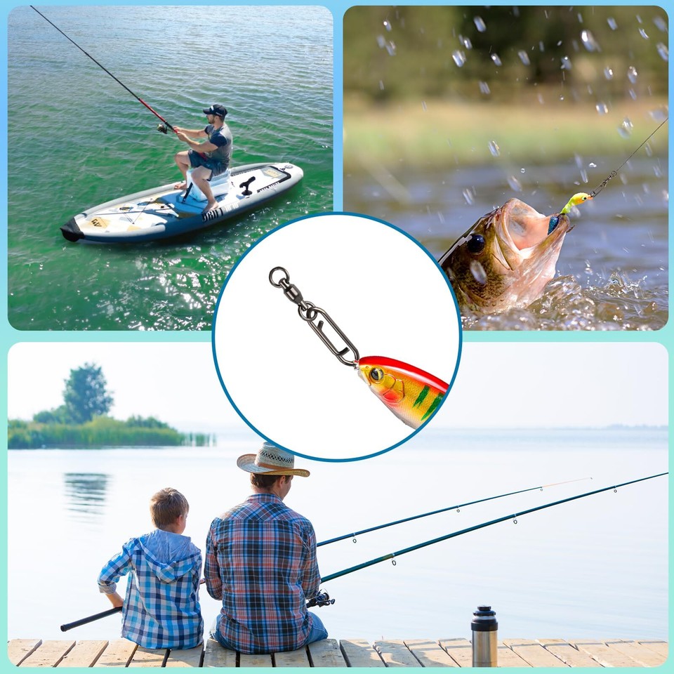 25Pcs Fishing Speed Clips Quick Change Fishing Snap Swivels Fishing ...