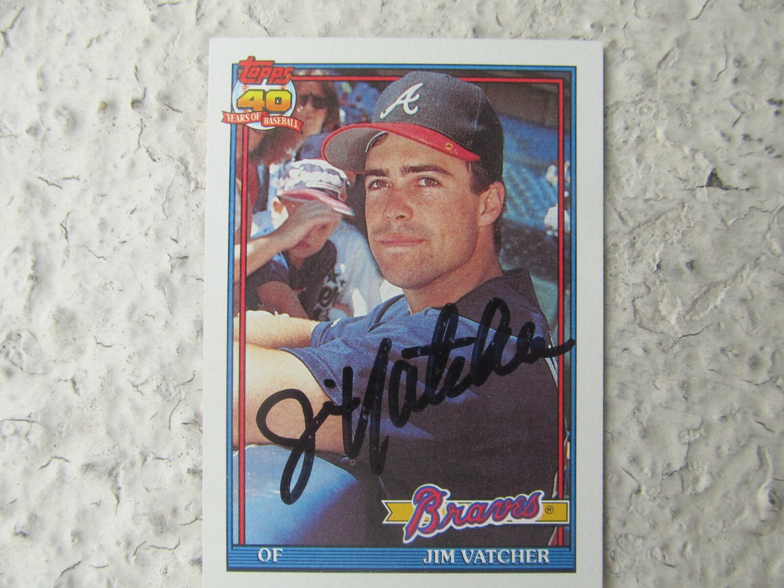 Braves Jim Vatcher Signed Autographed 1991 Topps Nr.Mint | eBay