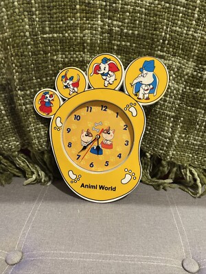 VTG Kids Footprint Animl World Dumbo the Elephant Quartz Battery Wall ...