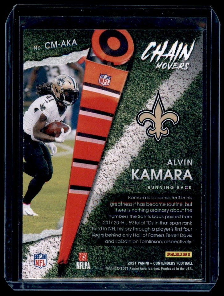 2021 Panini Contenders Chain Movers Alvin Kamara 0953 New Orleans ...