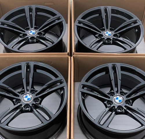 19" BMW M2 M3 M4 Factory OEM 437M 437 M Gloss Black Wheels Rims 335 435 ...