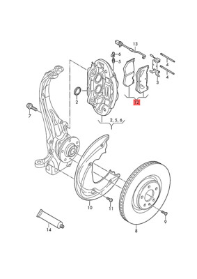 Genuine AUDI Q5 brake pads set 80A698151F | eBay