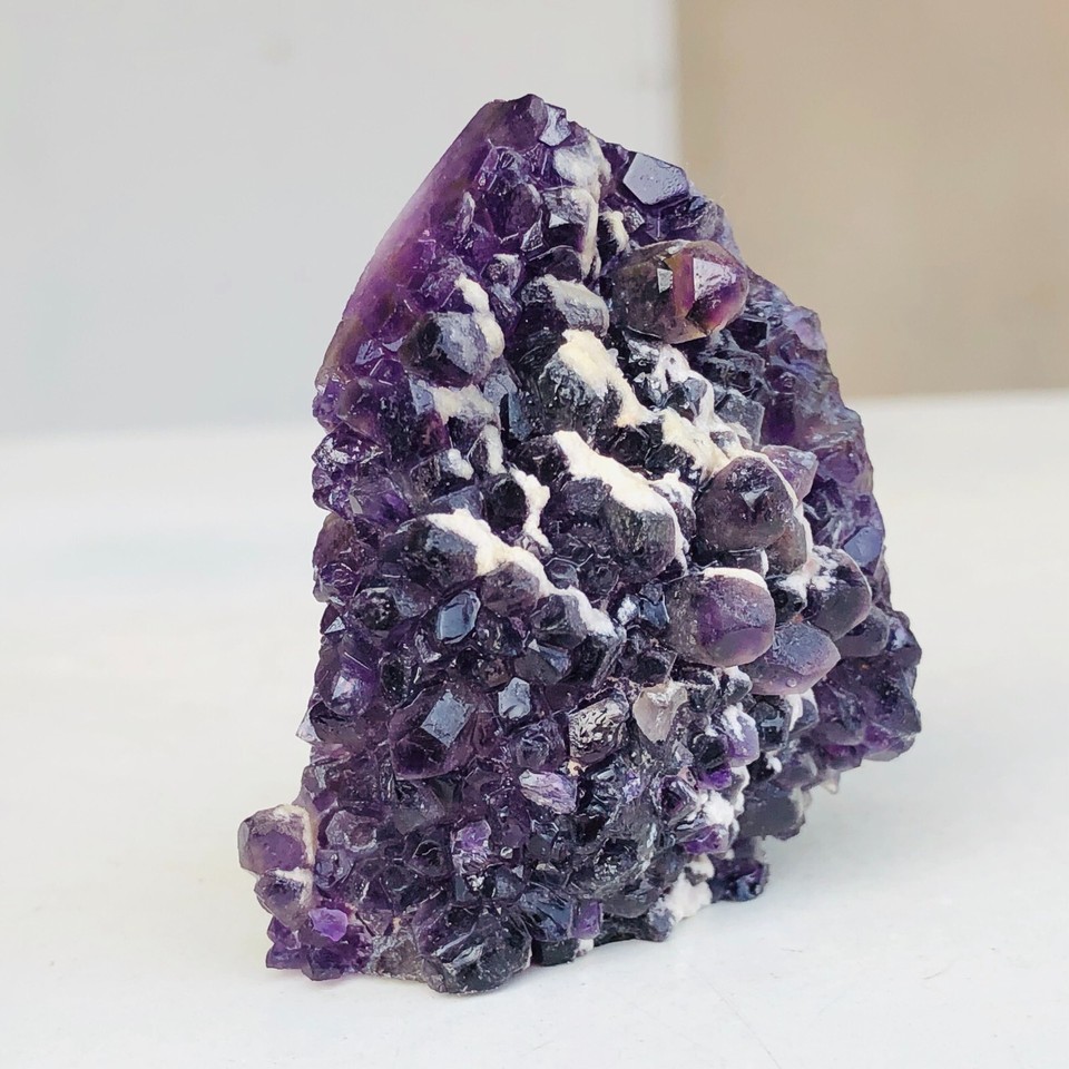 58g Natural violet Amethyst Quartz Crystal Druzy Obelisk Wand Healing ...