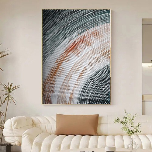 Handmade Stripe Oil Painting On Canvas Abstract Decorative Wall Picture ...