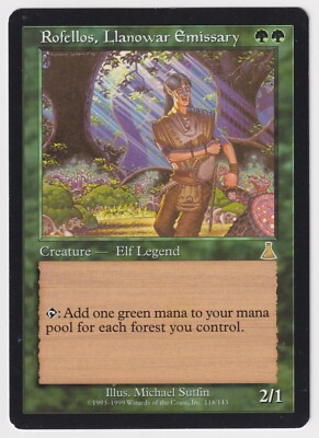 Rofellos, Llanowar Emissary Near Mint Urzas Destiny - Rare Reserved ...