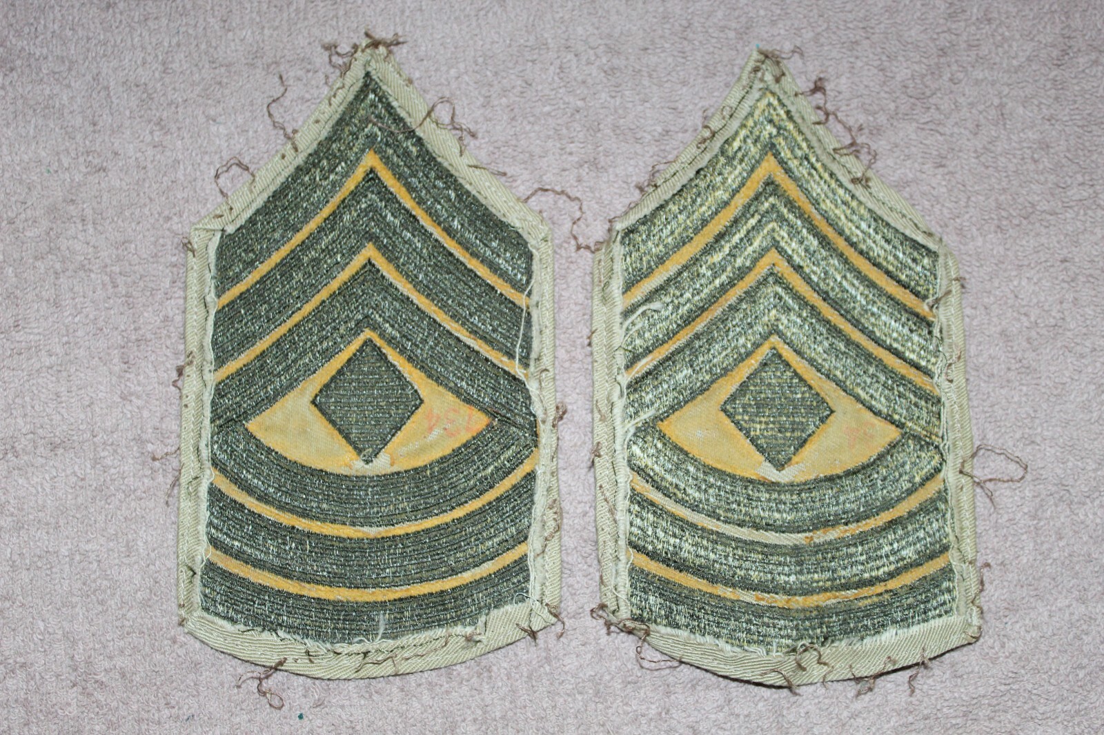 Original WW2 U.S. Marine Corps First Sergeant Rank Chevron Uniform Set ...
