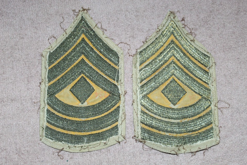 Original WW2 U.S. Marine Corps First Sergeant Rank Chevron Uniform Set ...